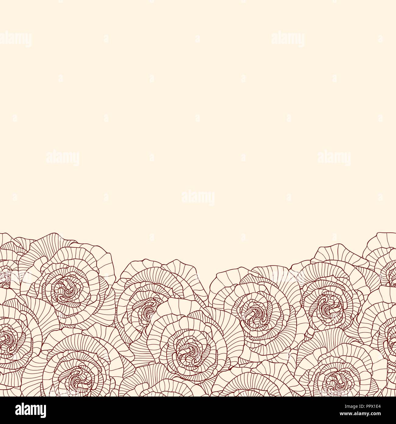 Seamless bottom border made of rose flowers Stock Vector Image & Art ...