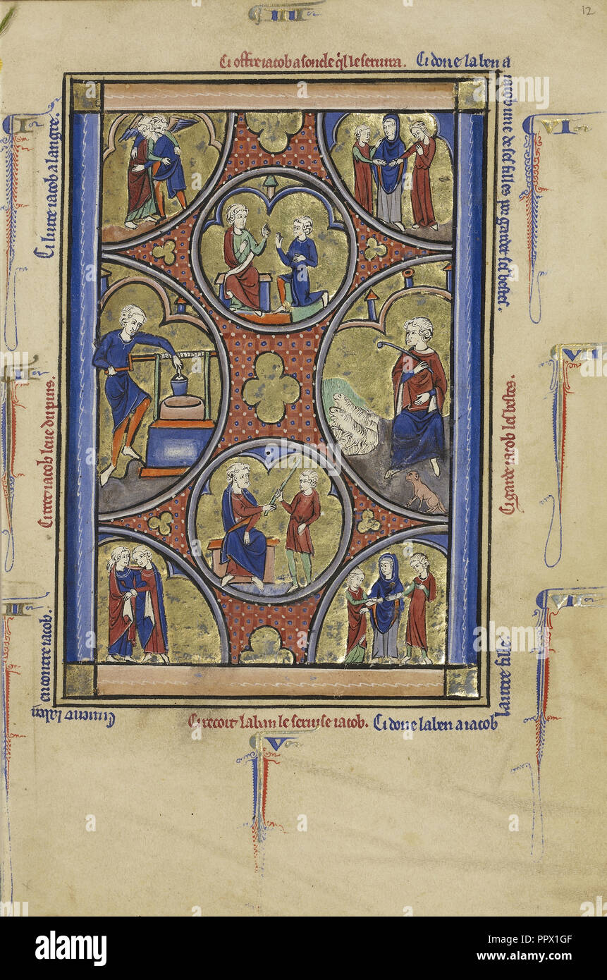 Scenes from the Life of Jacob; Paris, France; about 1250 - 1260 ...