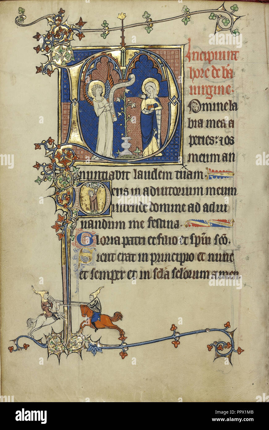 Initial D: The Annunciation; Initial D: A Young Man Praying to Christ ...