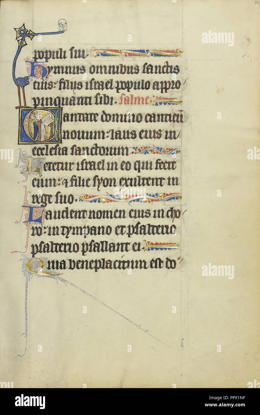 Initial C: Two Clerics Singing; Northeastern France, France; about 1300 ...