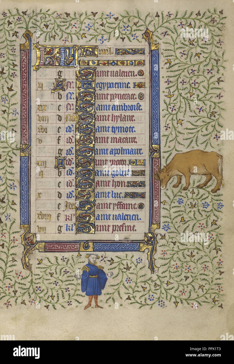 A Young Man; Zodiacal Sign of Taurus; Follower of the Egerton Master ...