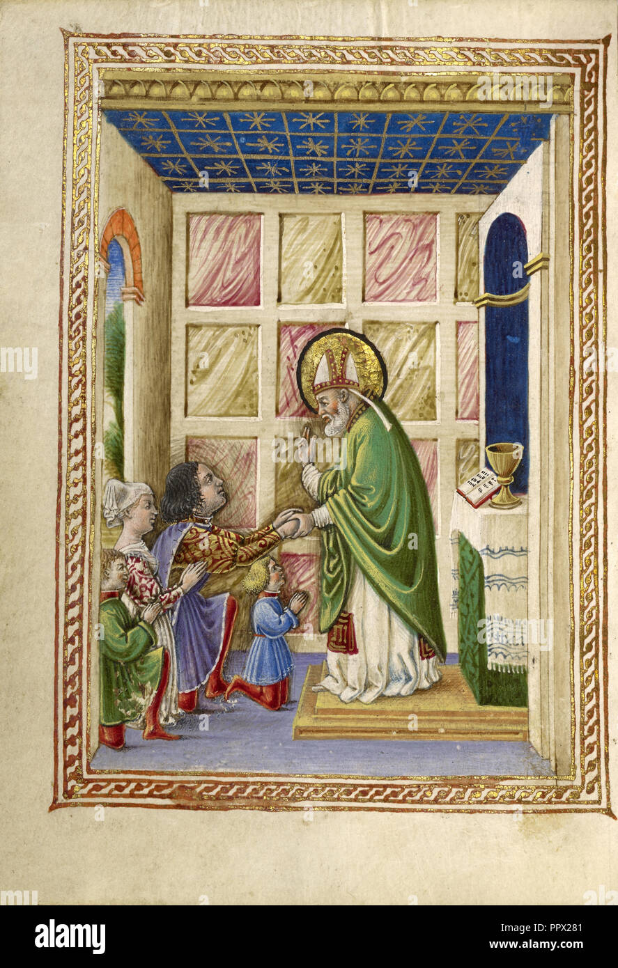 Saint Bellinus Celebrating Mass; Taddeo Crivelli, Italian, died about ...