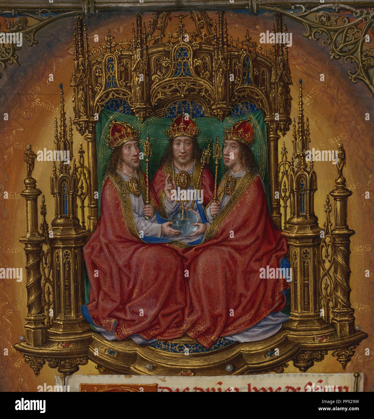 The Holy Trinity Enthroned; Master of James IV of Scotland, Flemish ...