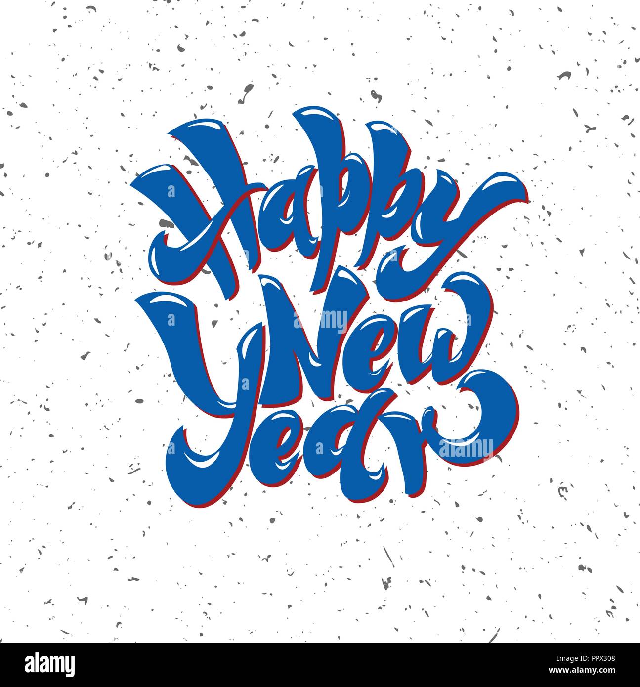 Happy New 2019 Year. Holiday Vector lettering Illustration With ...