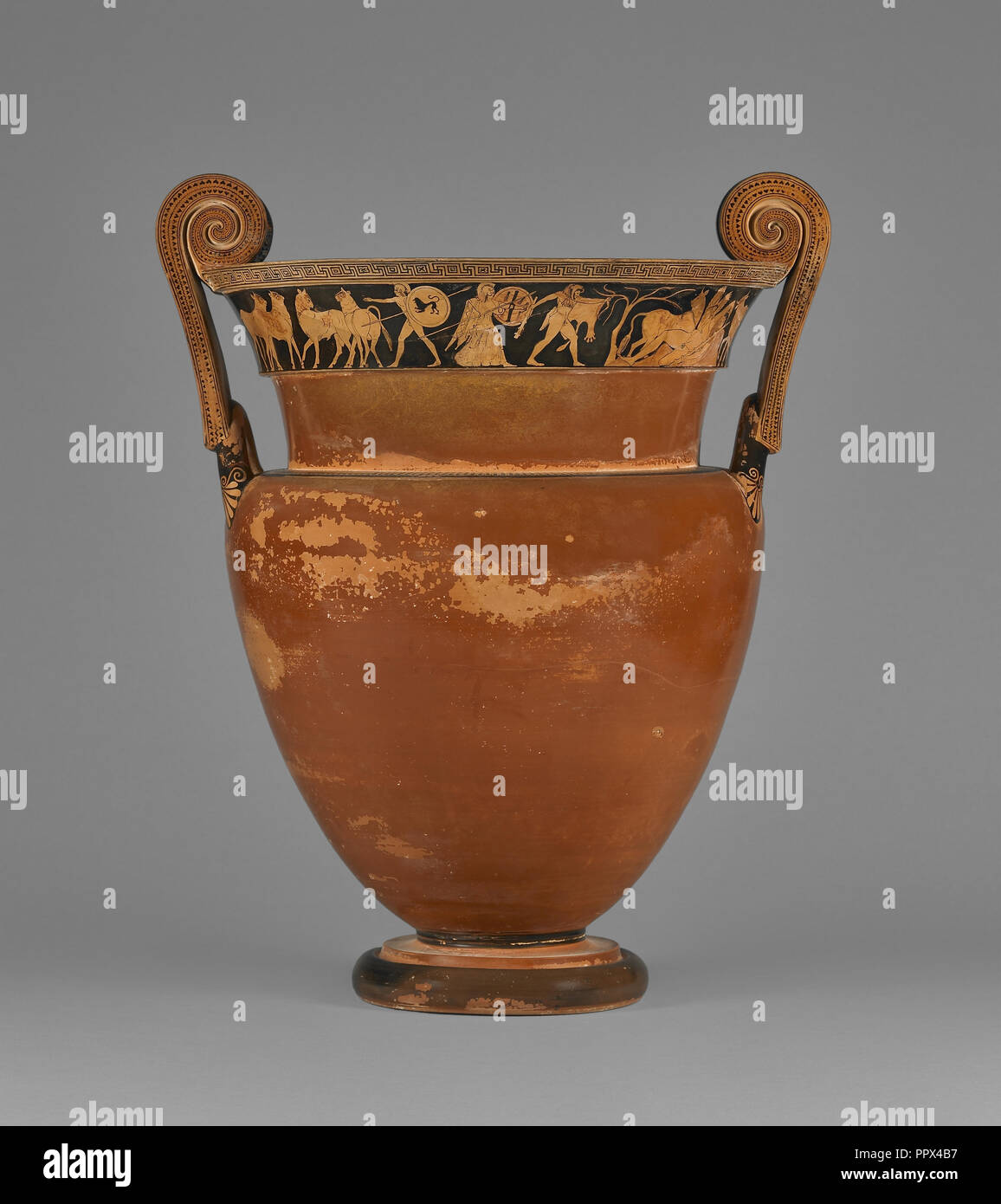 Vessel with Herakles and Alkyoneus; Attributed to Kleophrades Painter ...