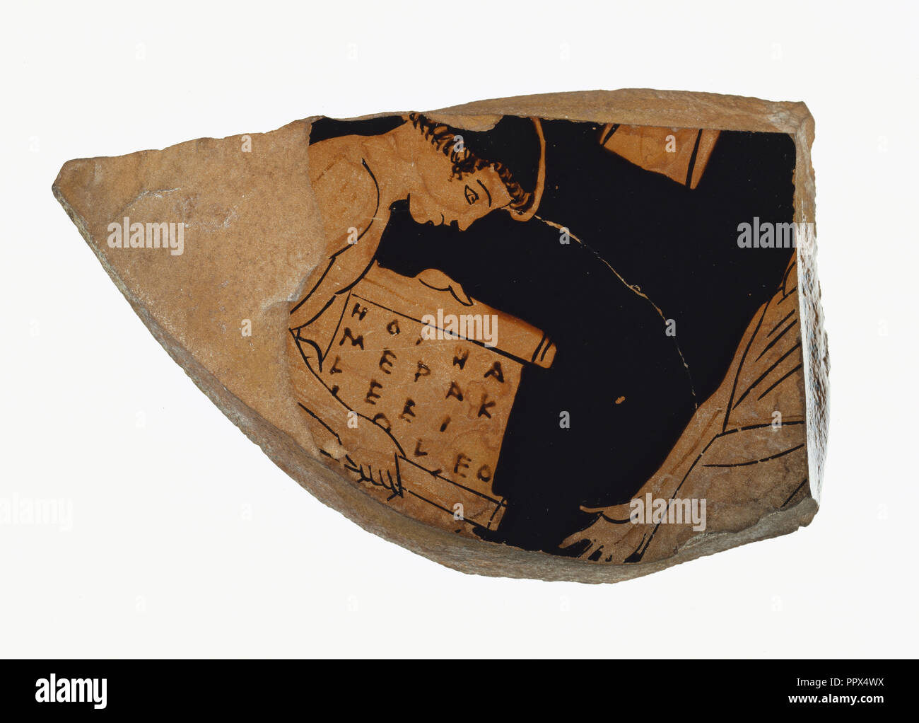 Boy Reading a Scroll; Akestorides Painter, Greek, Attic, active about ...