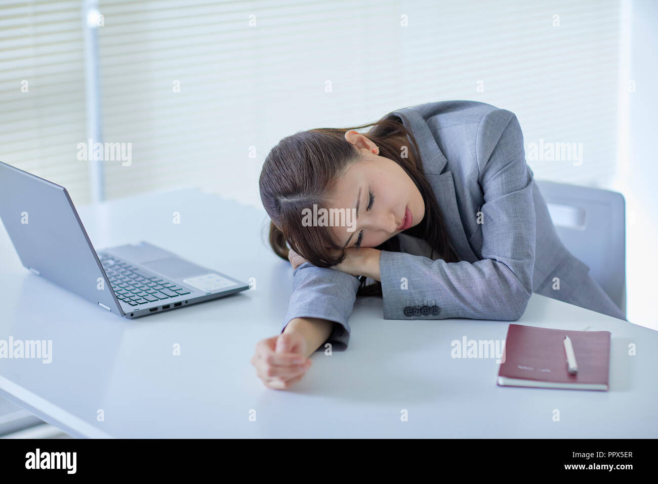 Japanese Business Woman Sleeping High Resolution Stock Photography and ...