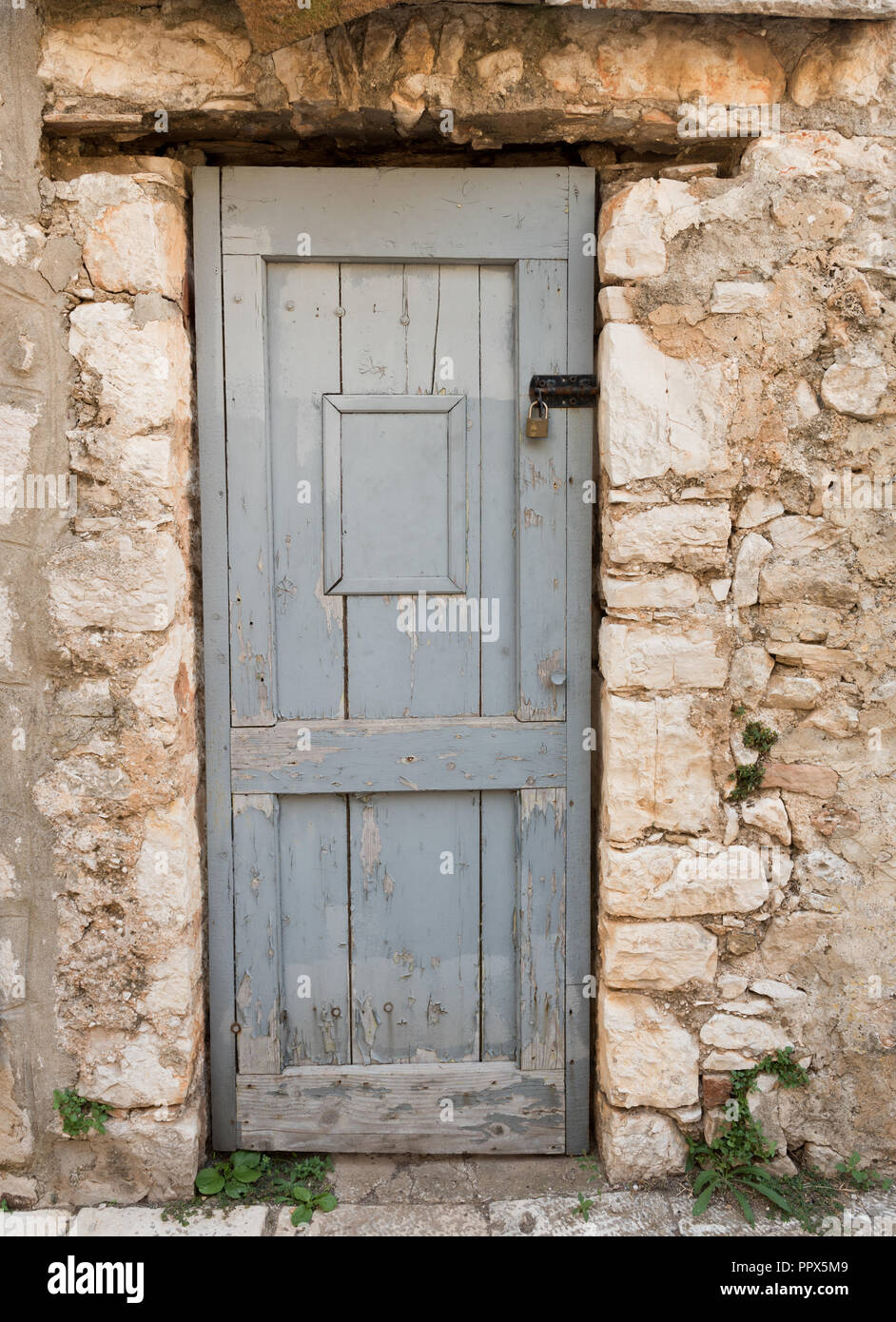 old wooden rustic door Stock Photo - Alamy