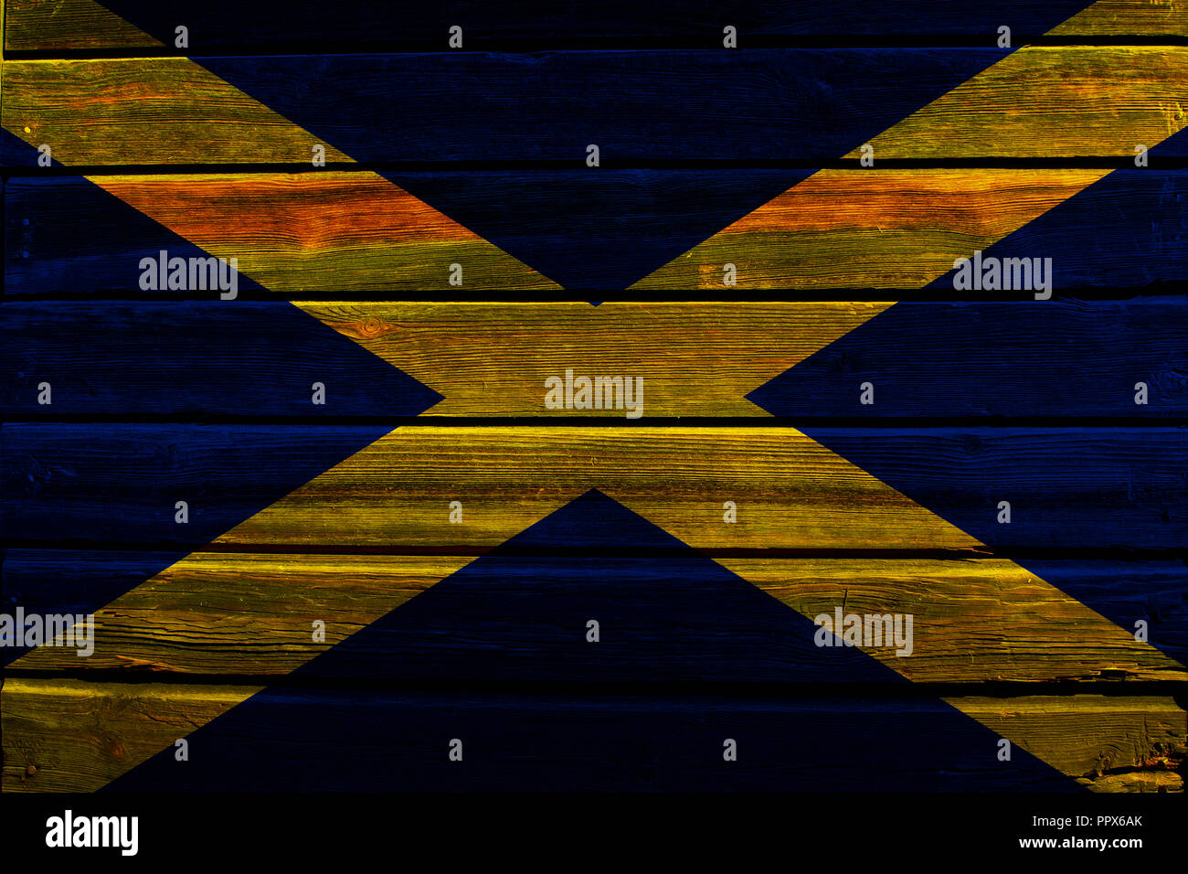 Flag of Scotland on a wood background Stock Photo - Alamy