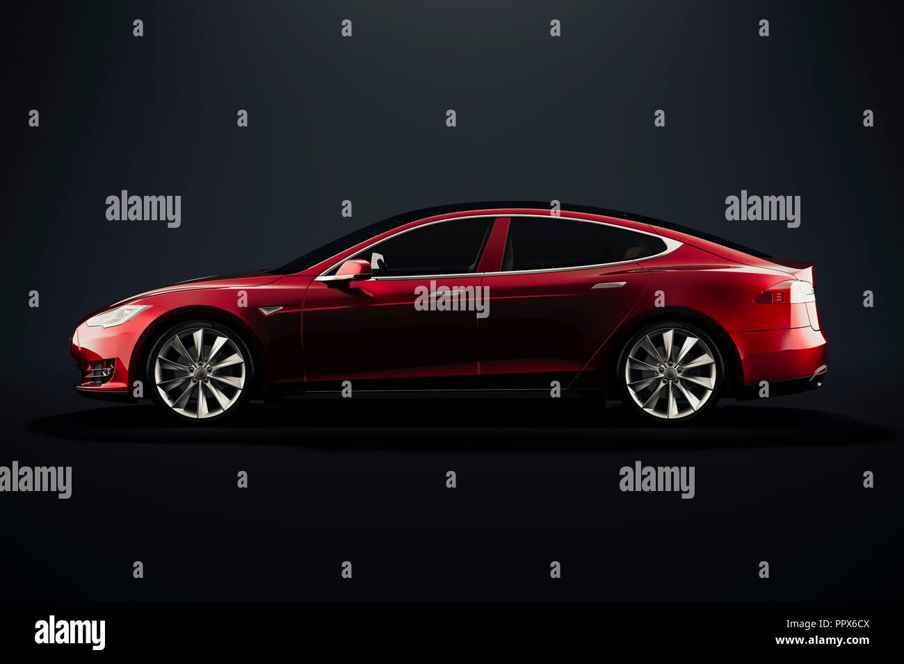 3d render of beautiful red sport car Stock Photo - Alamy