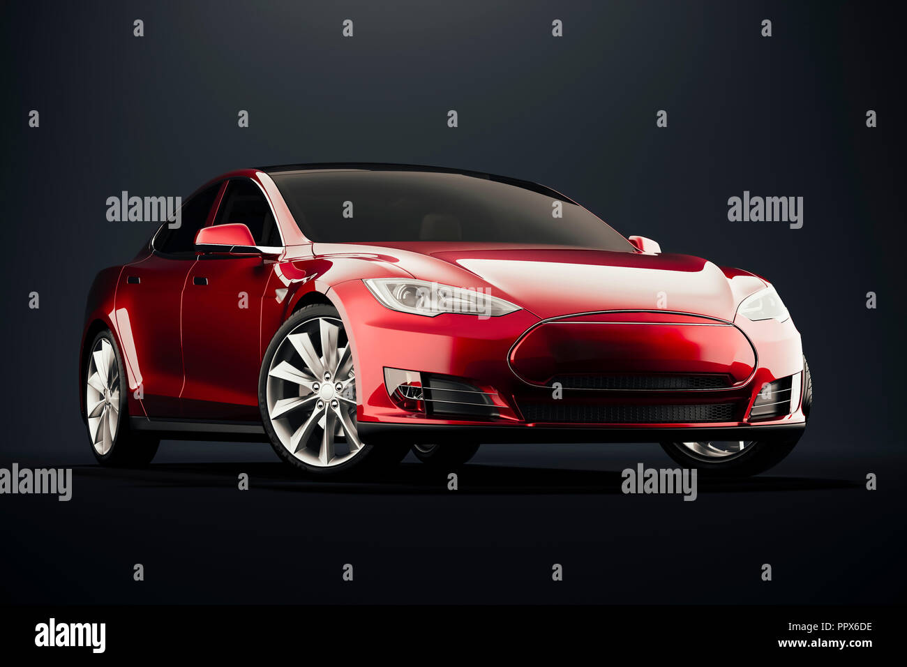 3d render of beautiful red sport car Stock Photo - Alamy