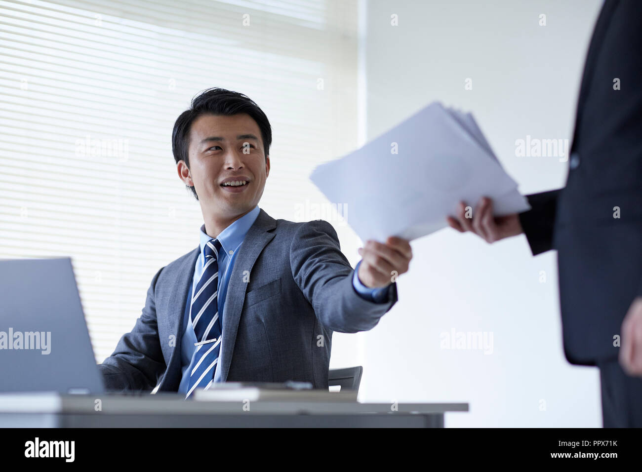 Japanese businessman in the office Stock Photo - Alamy