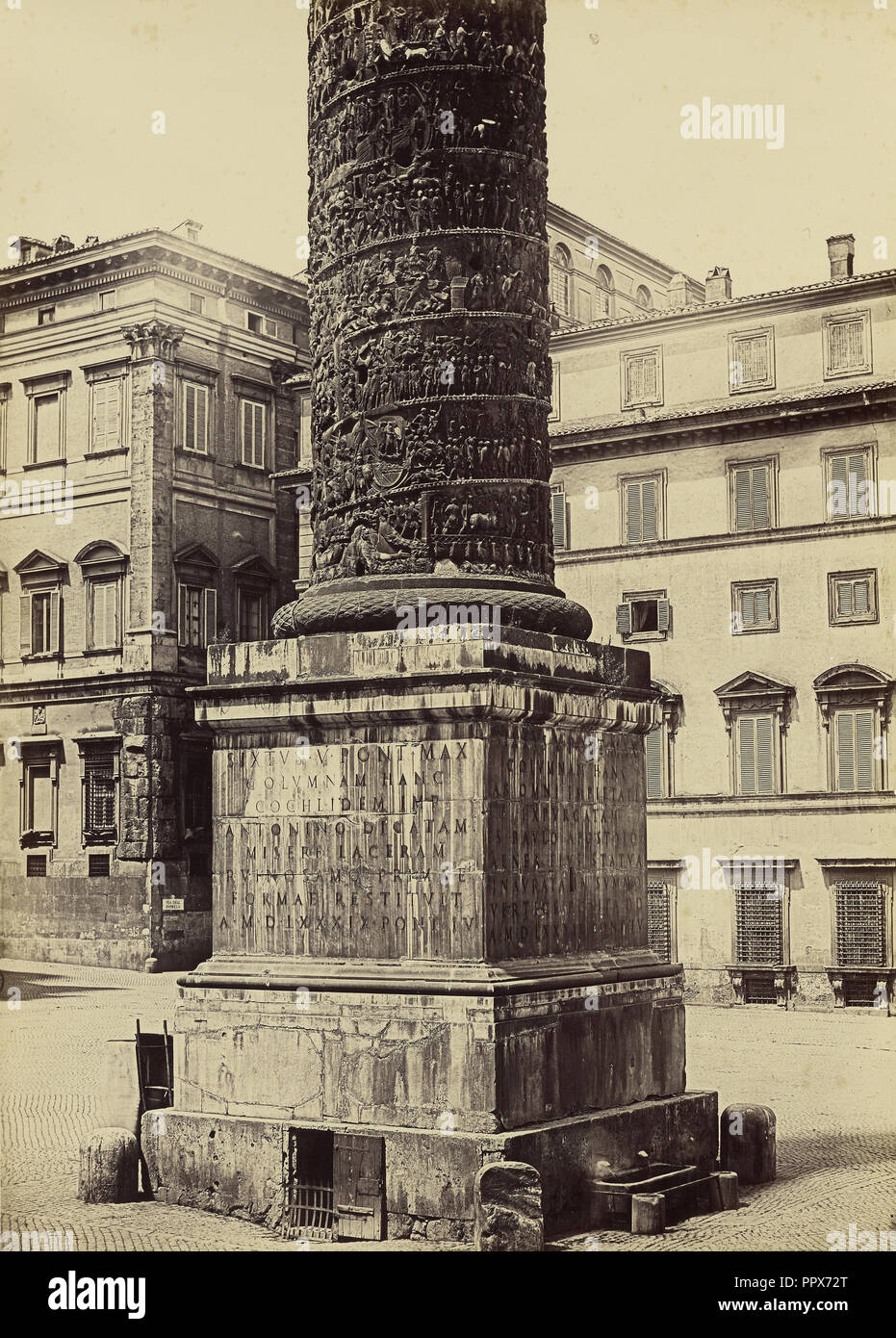 Column of Marcus Aurelius - Rome; Tommaso Cuccioni, Italian, 1790 ...