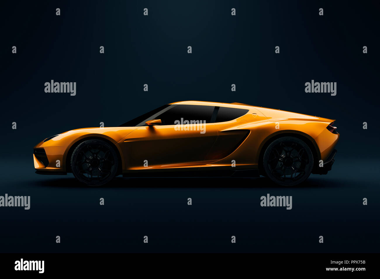 3d sport car, studio render Stock Photo - Alamy
