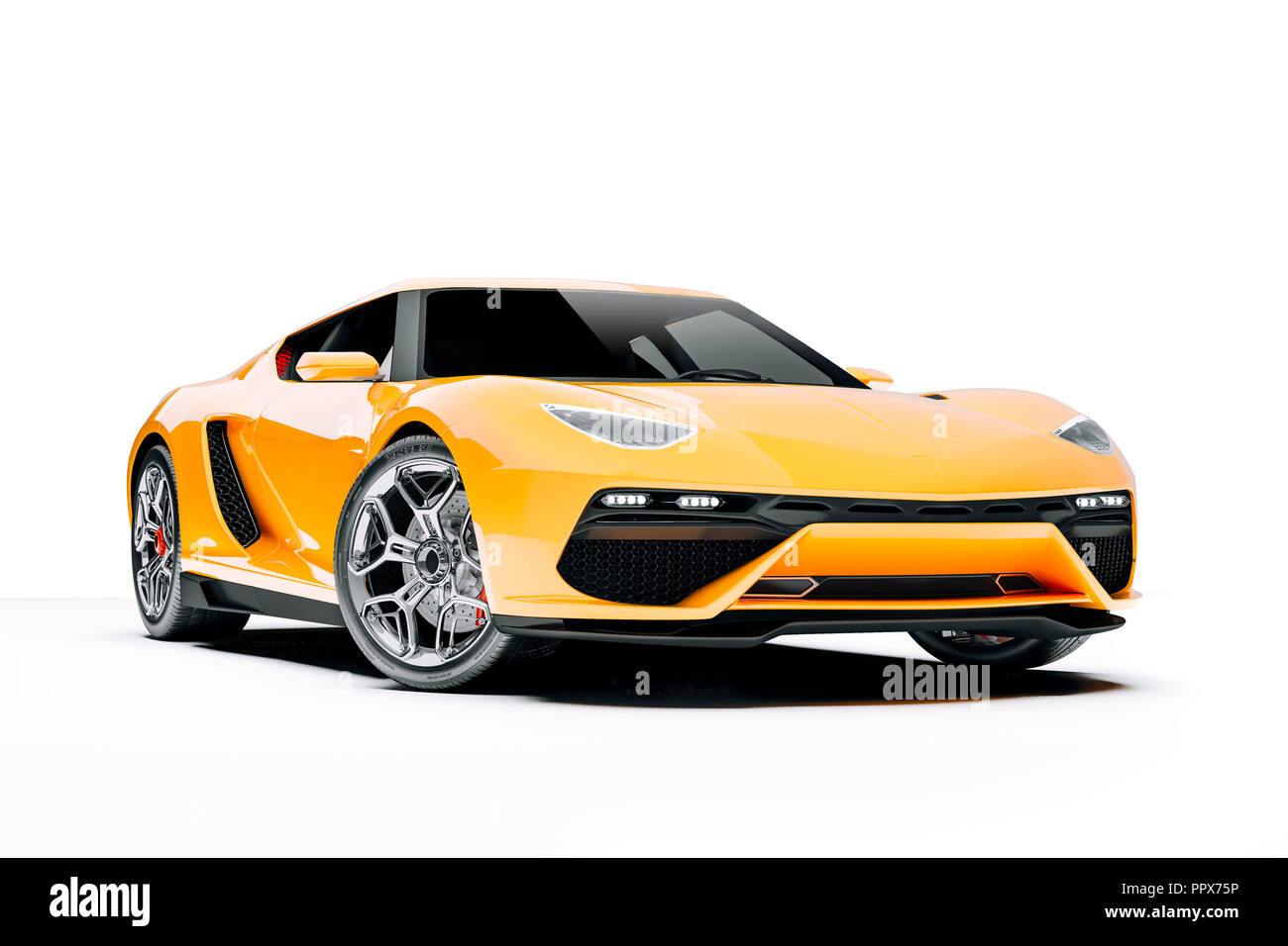 3d sport car, studio render Stock Photo - Alamy