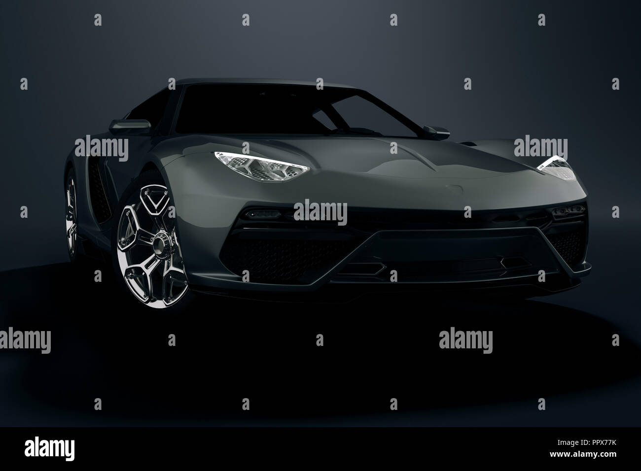3d sport car, studio render Stock Photo - Alamy