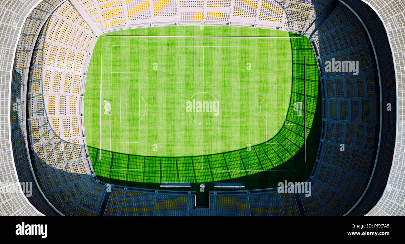 3d stadium field render Stock Photo - Alamy
