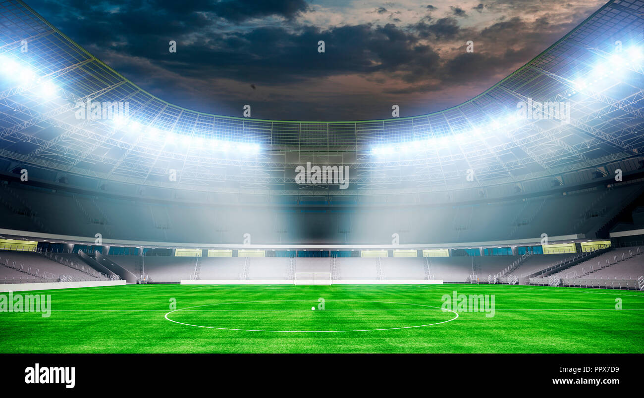 3d stadium field render Stock Photo - Alamy