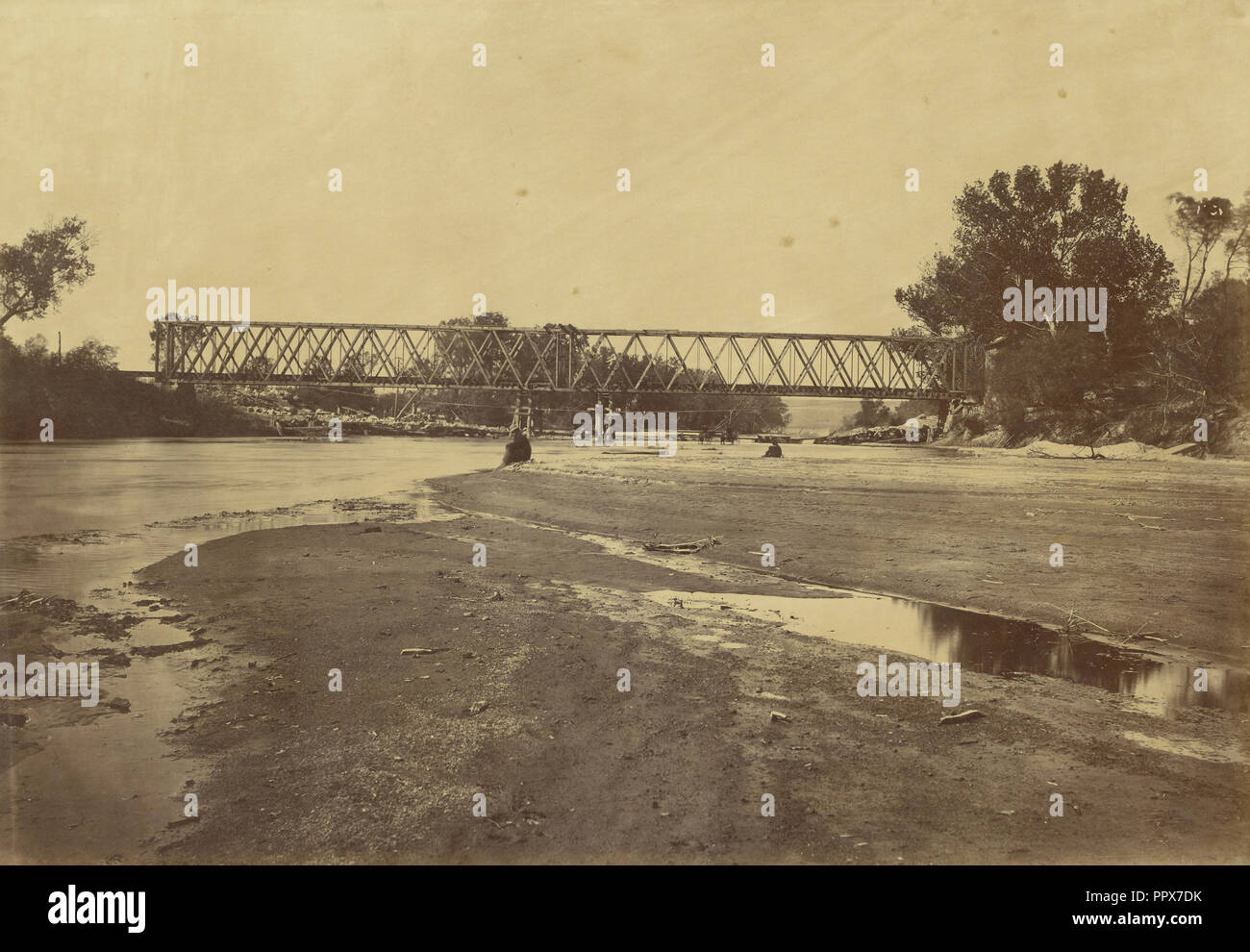 Railroad Bridge across the Republican, Kansas; Alexander Gardner ...