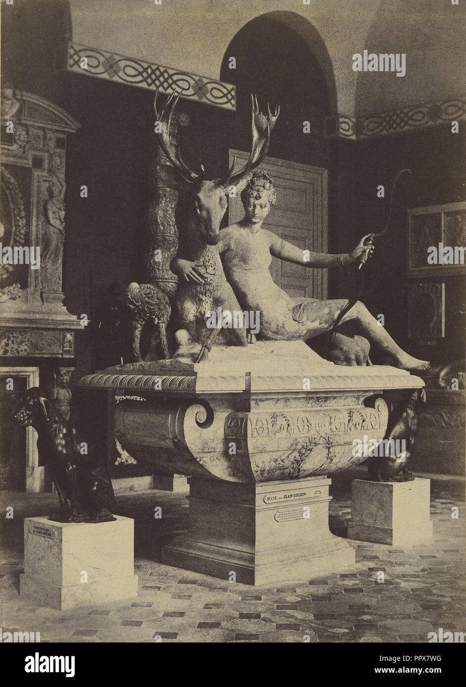 La Diane de Jean Goujon; Charles Marville, French, 1813 - 1879, Louis ...