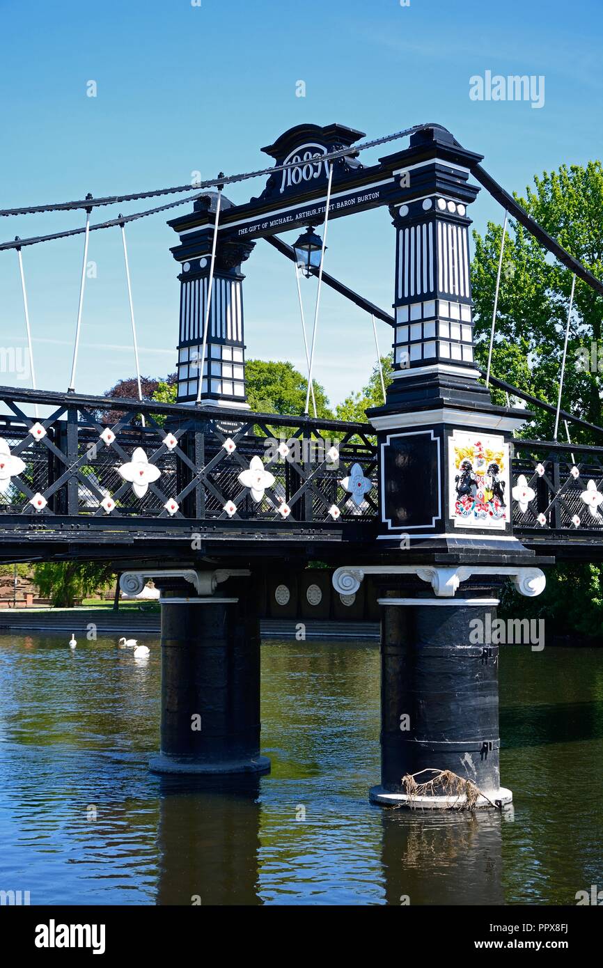 Section of the Ferry Bridge also known as the Stapenhill Ferry Bridge ...