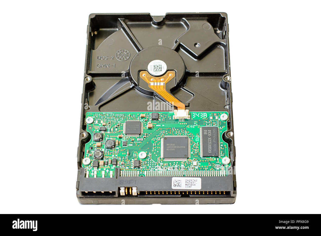 The SATA harddisk drive on white background Stock Photo - Alamy