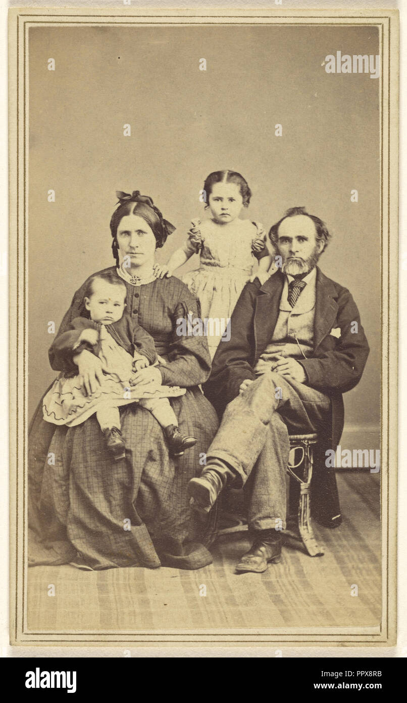 Family portrait: mother, father and two children; B.F. Green, American ...