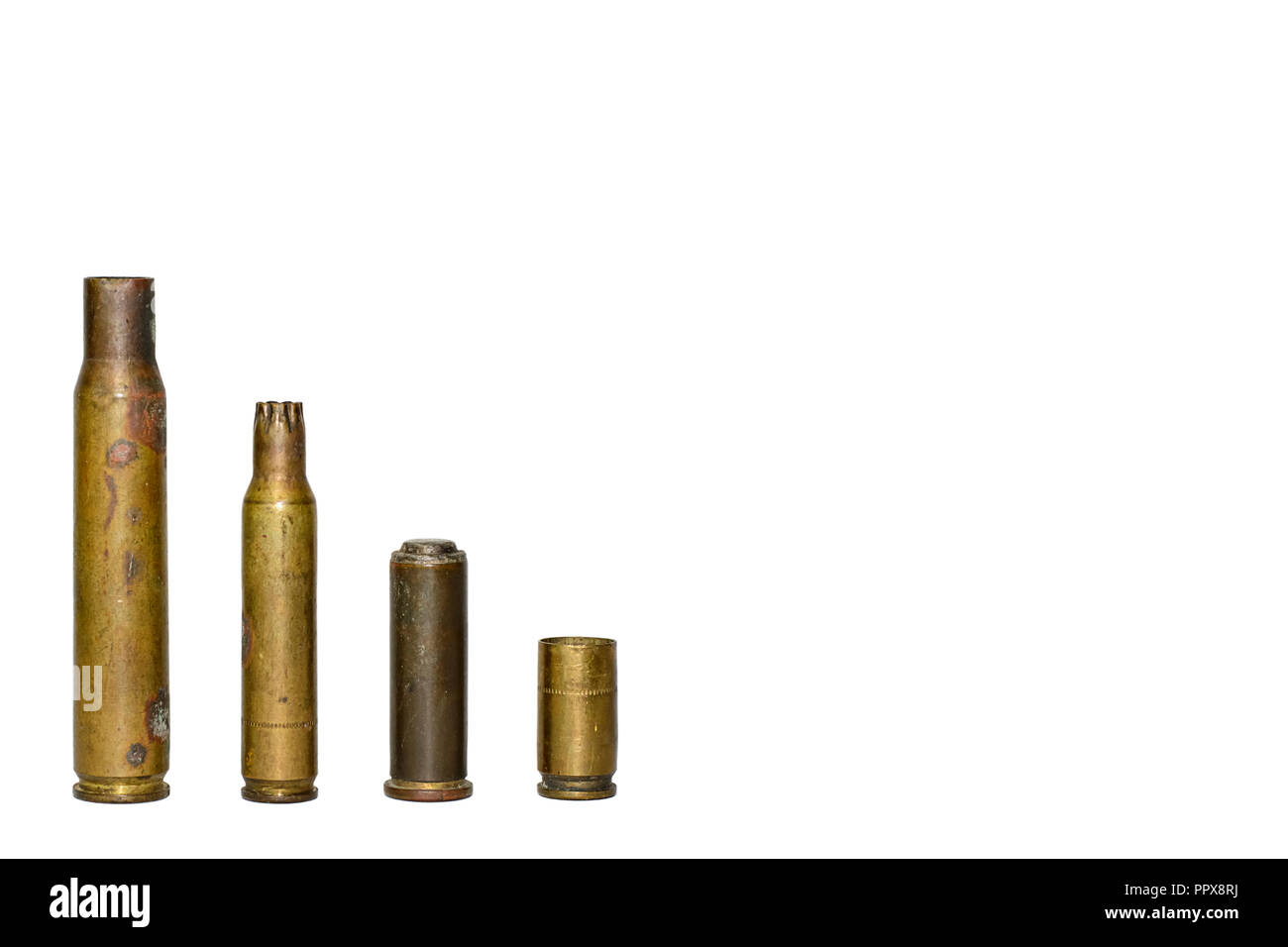 The gunshot or bullets on a white background Stock Photo - Alamy