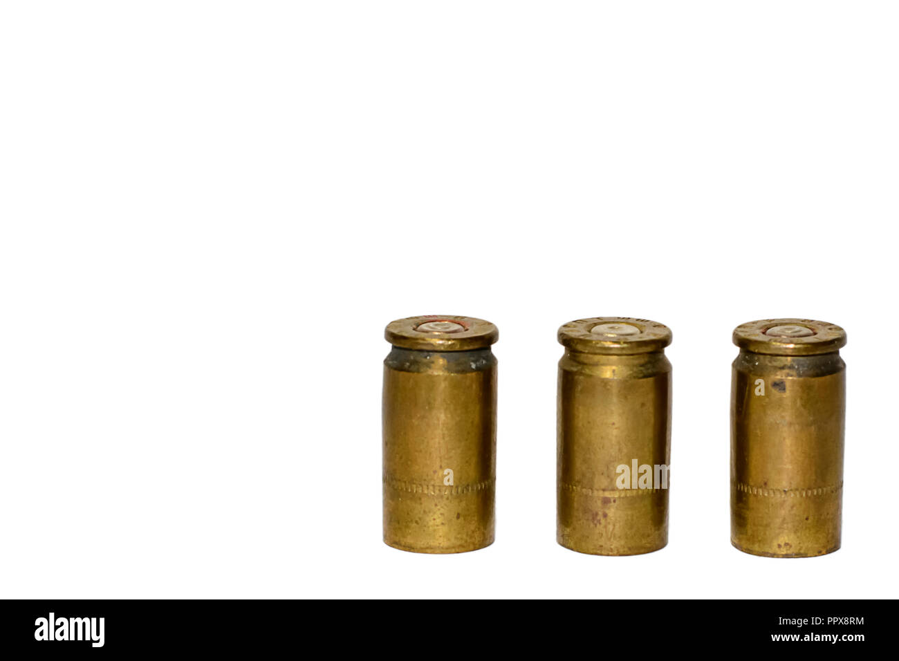 The gunshot or bullets on a white background Stock Photo - Alamy