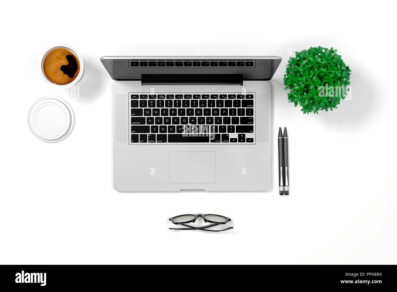 Black desktop computer setup Cut Out Stock Images & Pictures - Alamy