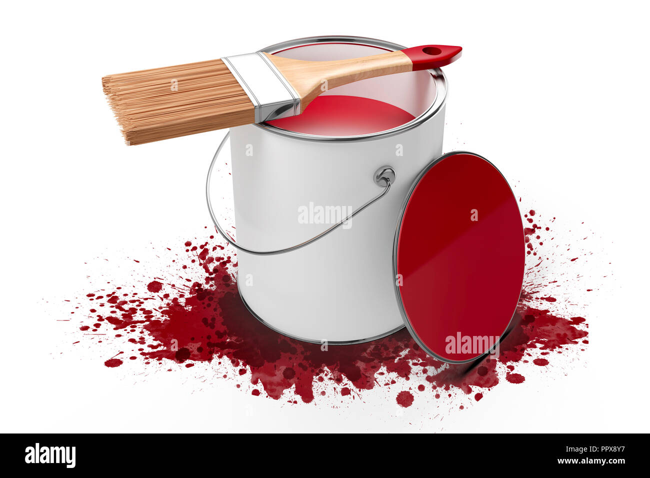 3d paint bucket, decoration concept Stock Photo - Alamy