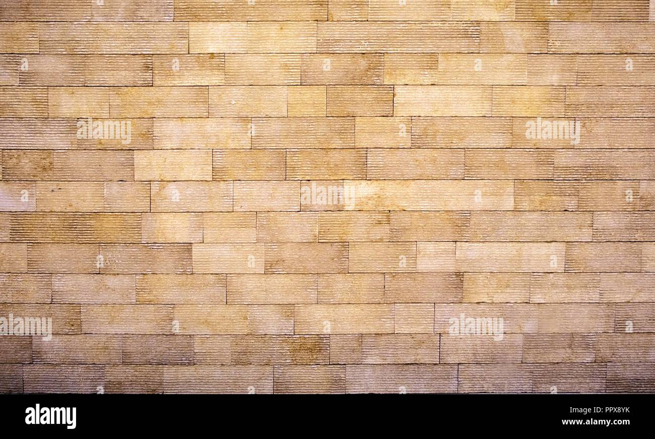 Stone Wall background from modern building contruction facade Stock ...