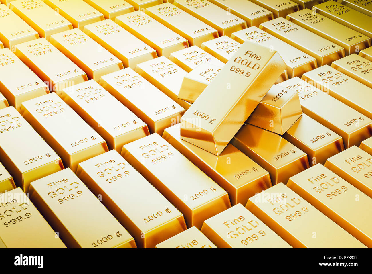 Bank vault with gold bars hi-res stock photography and images - Alamy