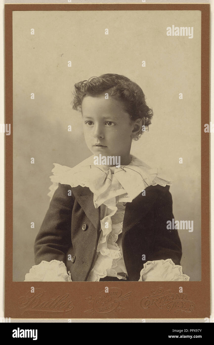 little boy, seated; Butler, American, active 1880s, about 1890; Gelatin ...