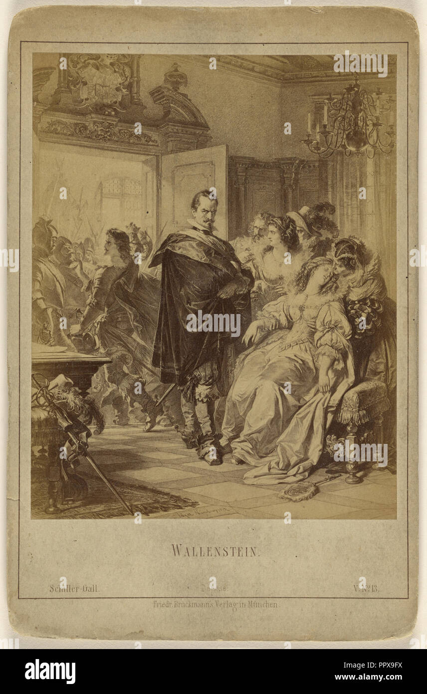 Wallenstein a painting by C. Jaeger, Nurnberg, 1867; Friedrich ...