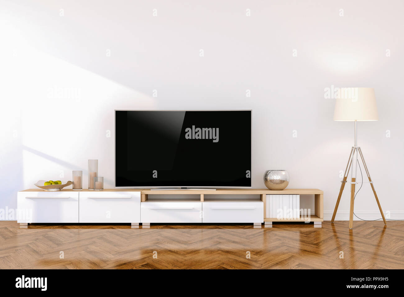 3d modern living interior setup render Stock Photo - Alamy