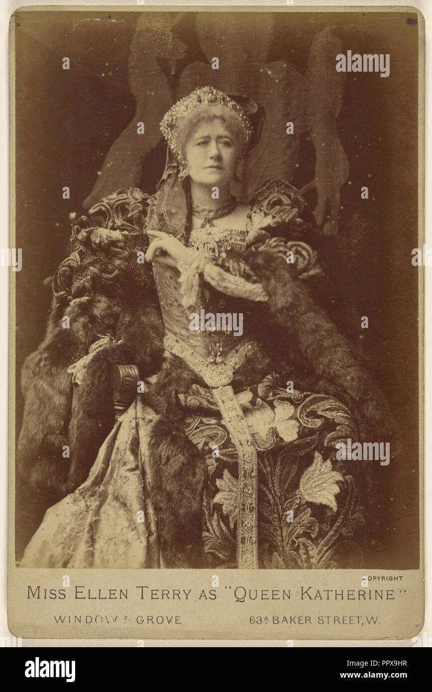 Miss Ellen Terry as Queen Katherine; Window & Grove; 1880s; Albumen ...