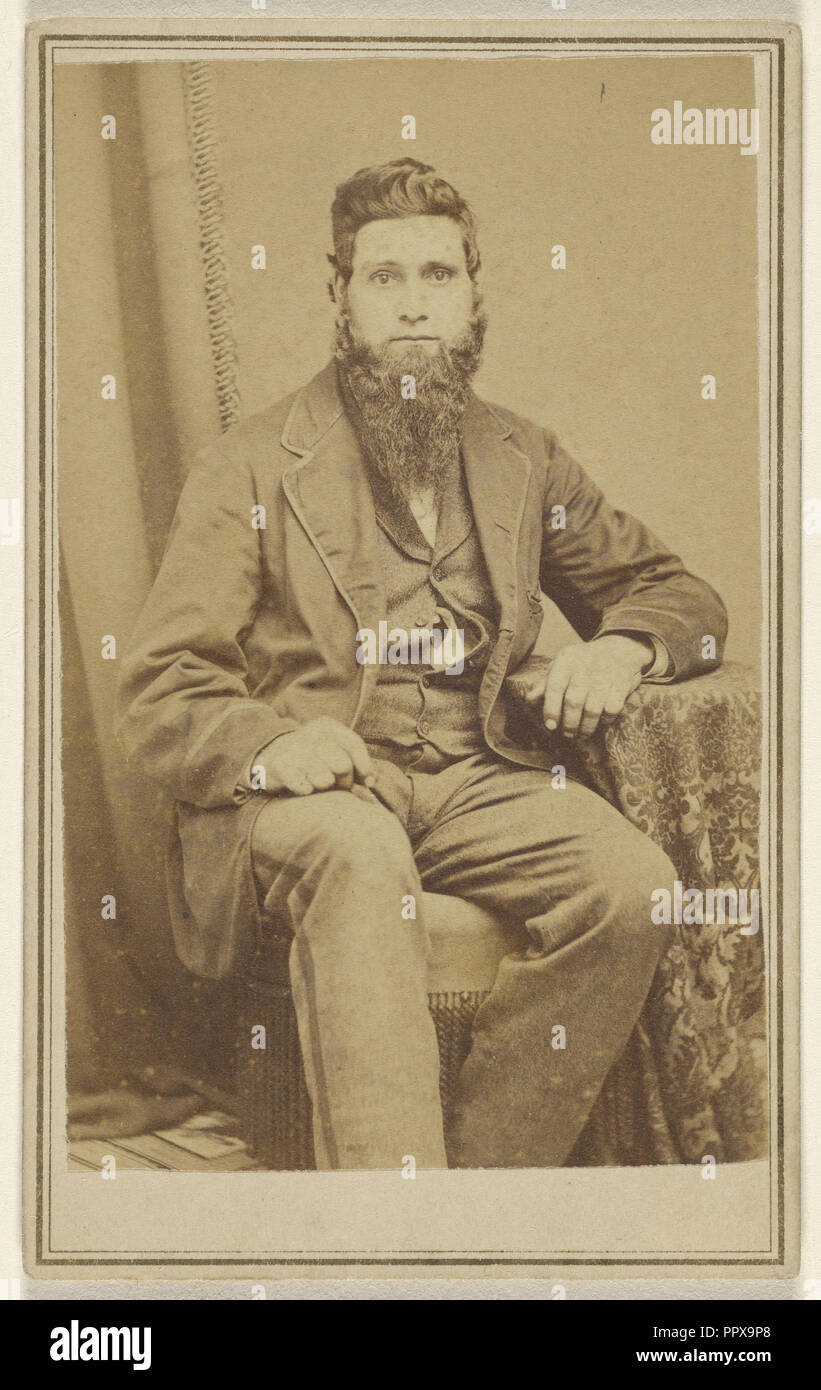 man with longish beard, seated; John P. Percival, American, active ...