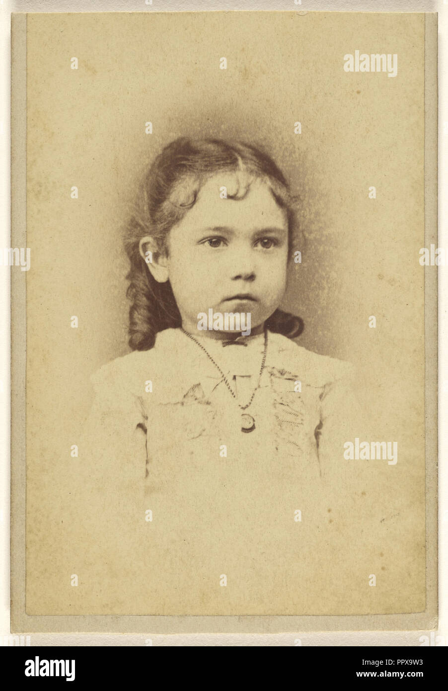 little girl; J.W. Emery, American, active 1860s, 1870s; Albumen silver ...
