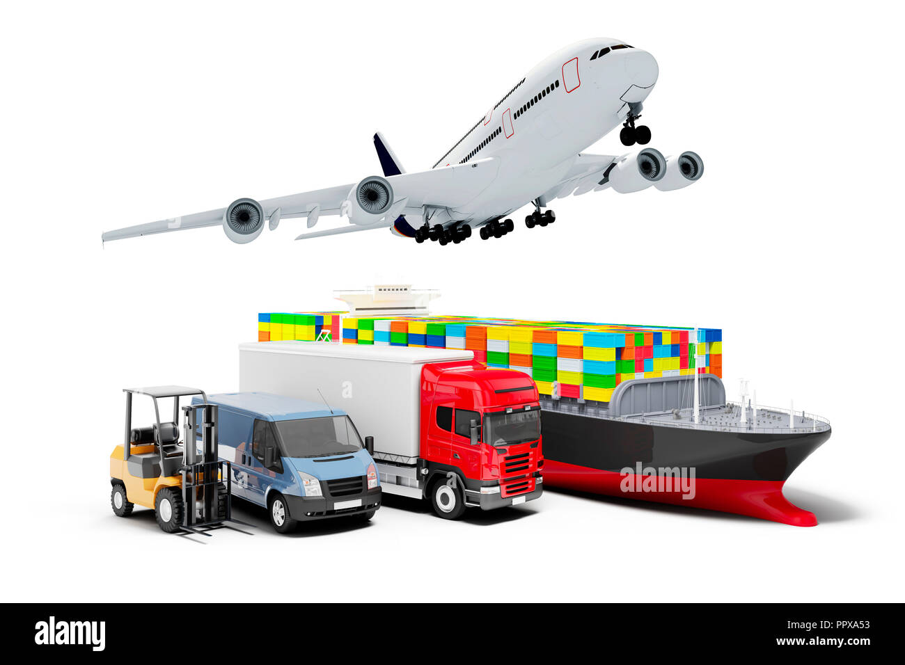 Logistic fast shipping transport Cut Out Stock Images & Pictures - Alamy
