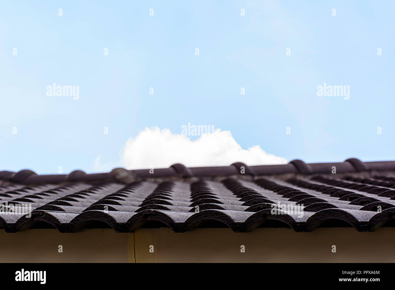 The roof tiles on blue sky background Stock Photo - Alamy