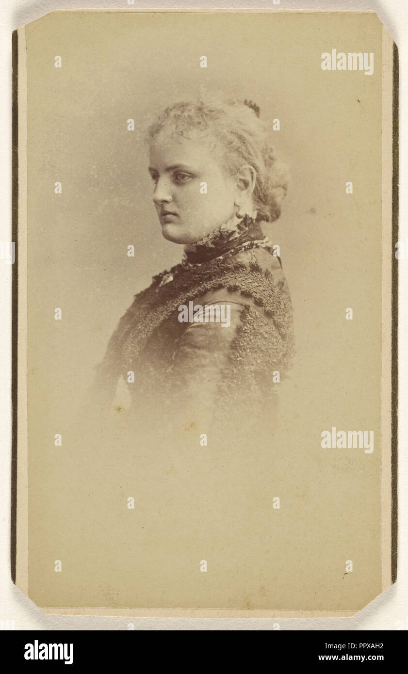 woman in profile, printed in vignette-style; Beer & Company; 1865 ...