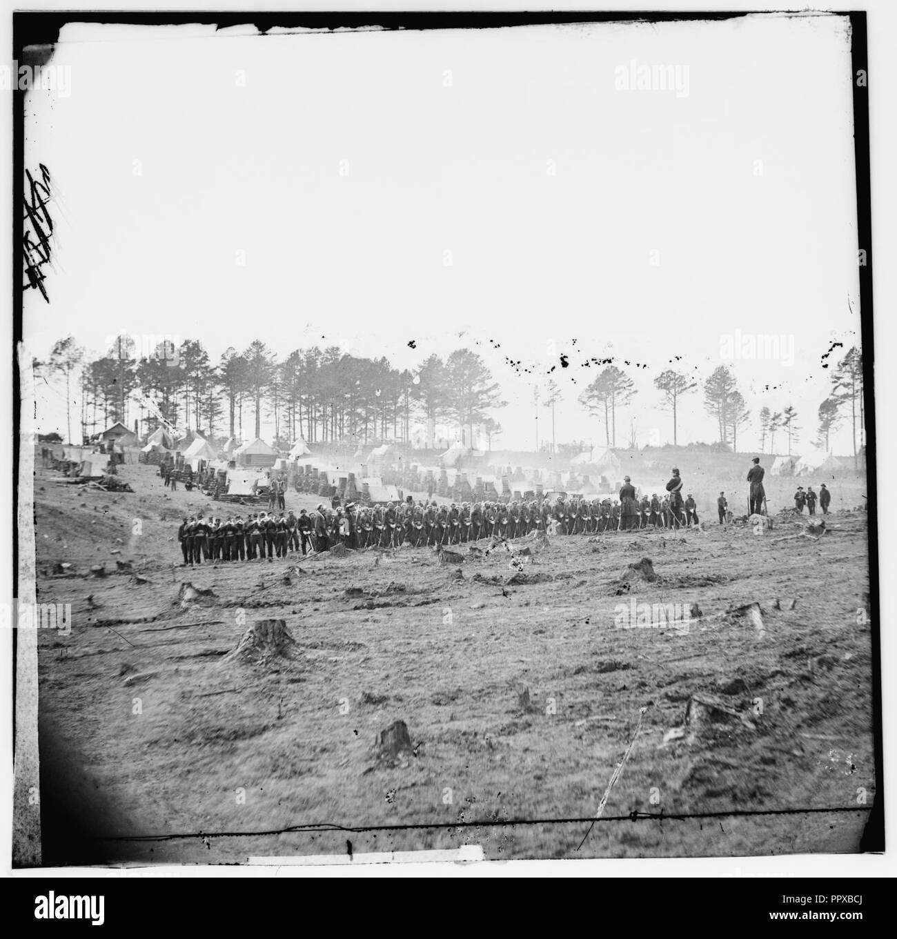 Brandy Station, Virginia. Headquarters, Army of the Potomac. Company of ...