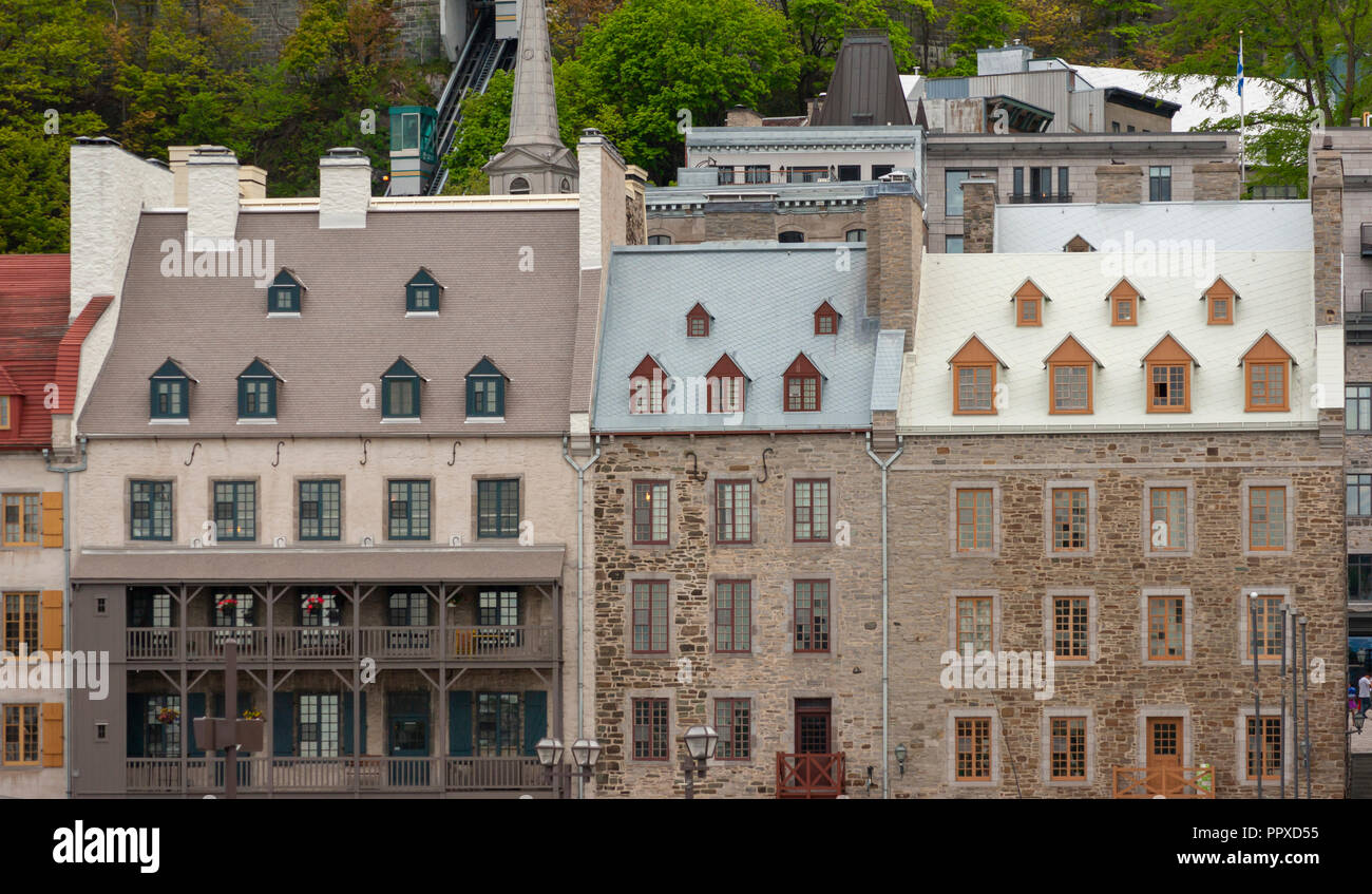 Charming facades of 18th-Century historic buildings that surrounds the ...