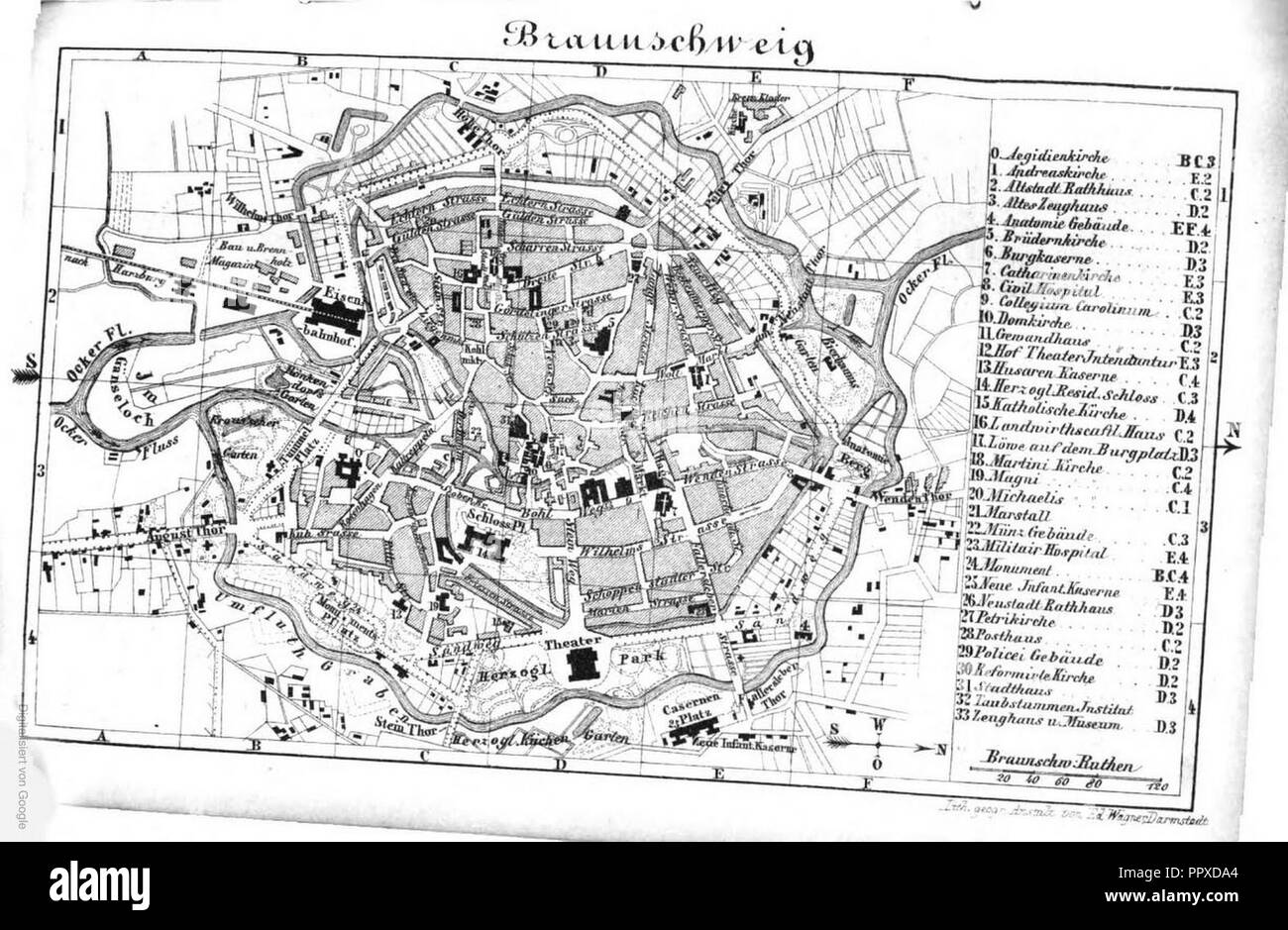 Map of braunschweig hi-res stock photography and images - Alamy