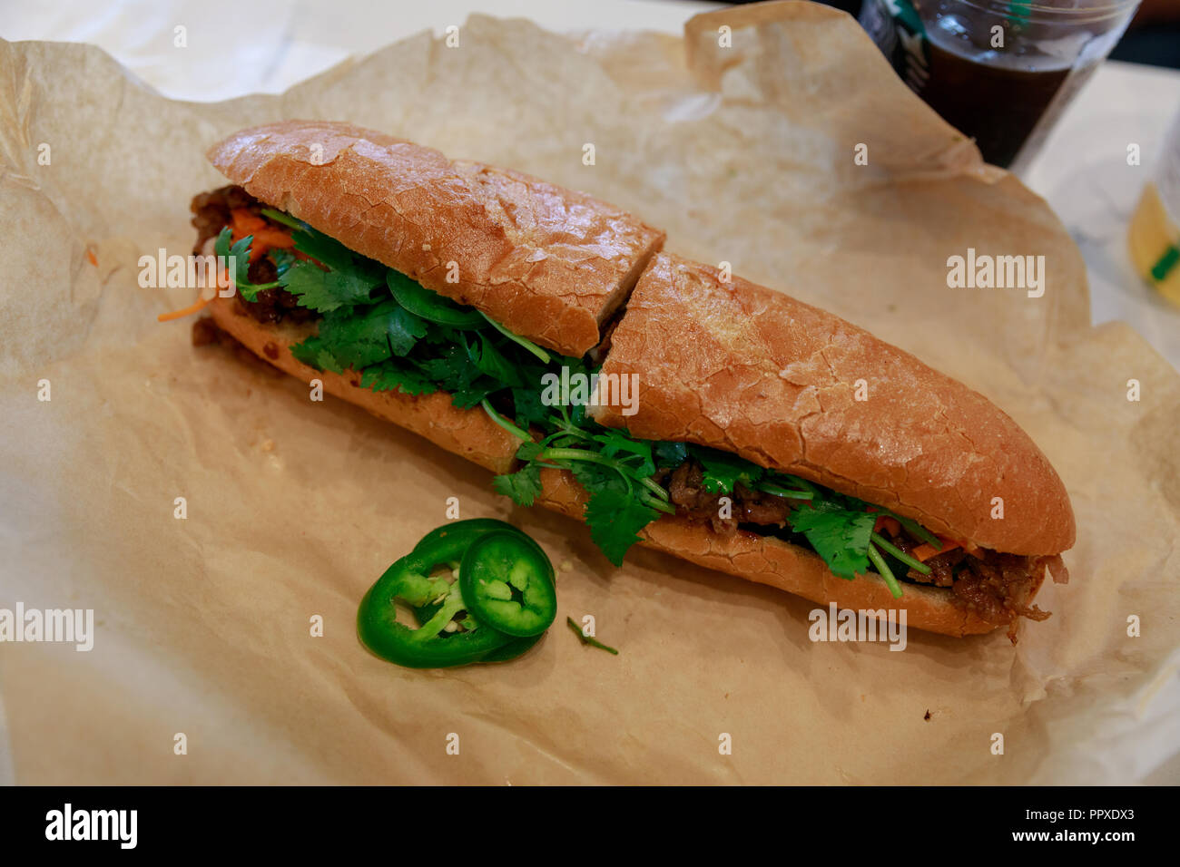 Banh mi Vietnamese sandwich, Vietnamese cuisine Stock Photo - Alamy