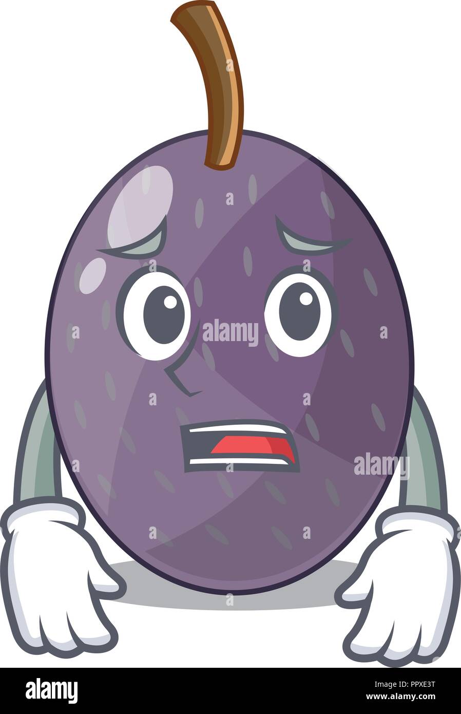 Afraid velvet tamarind tropical fruit on table cartoon Stock Vector ...