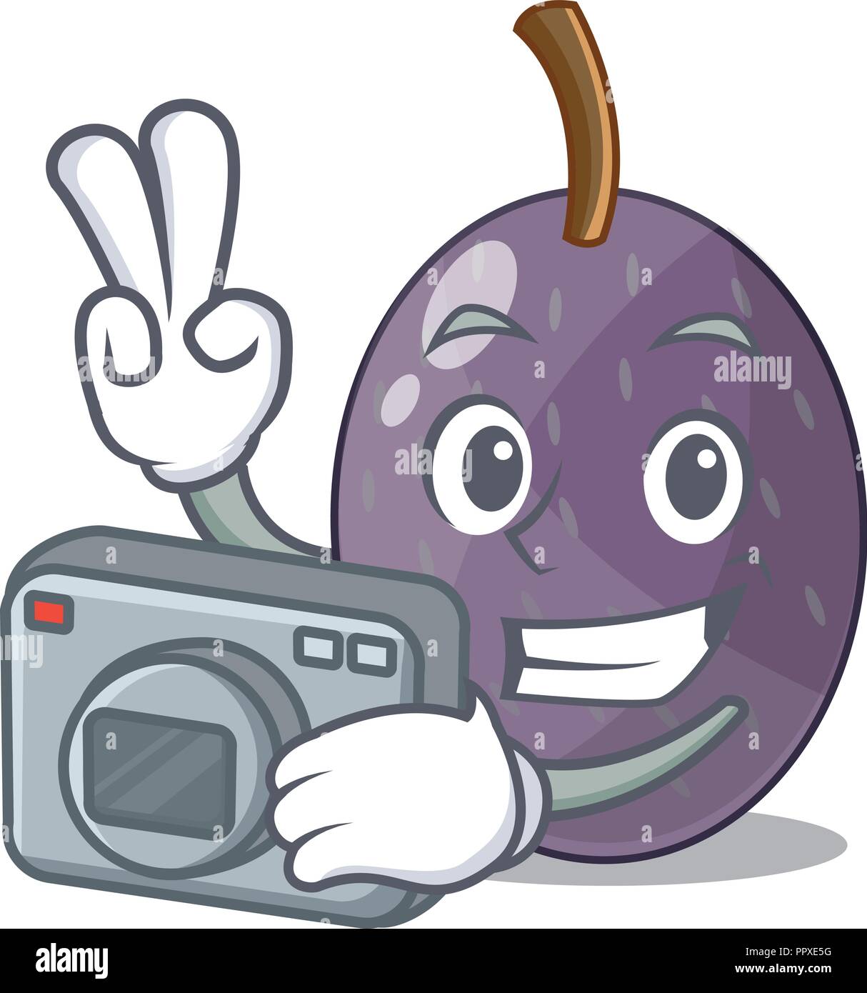 Photographer velvet tamarind tropical fruit on table cartoon Stock ...