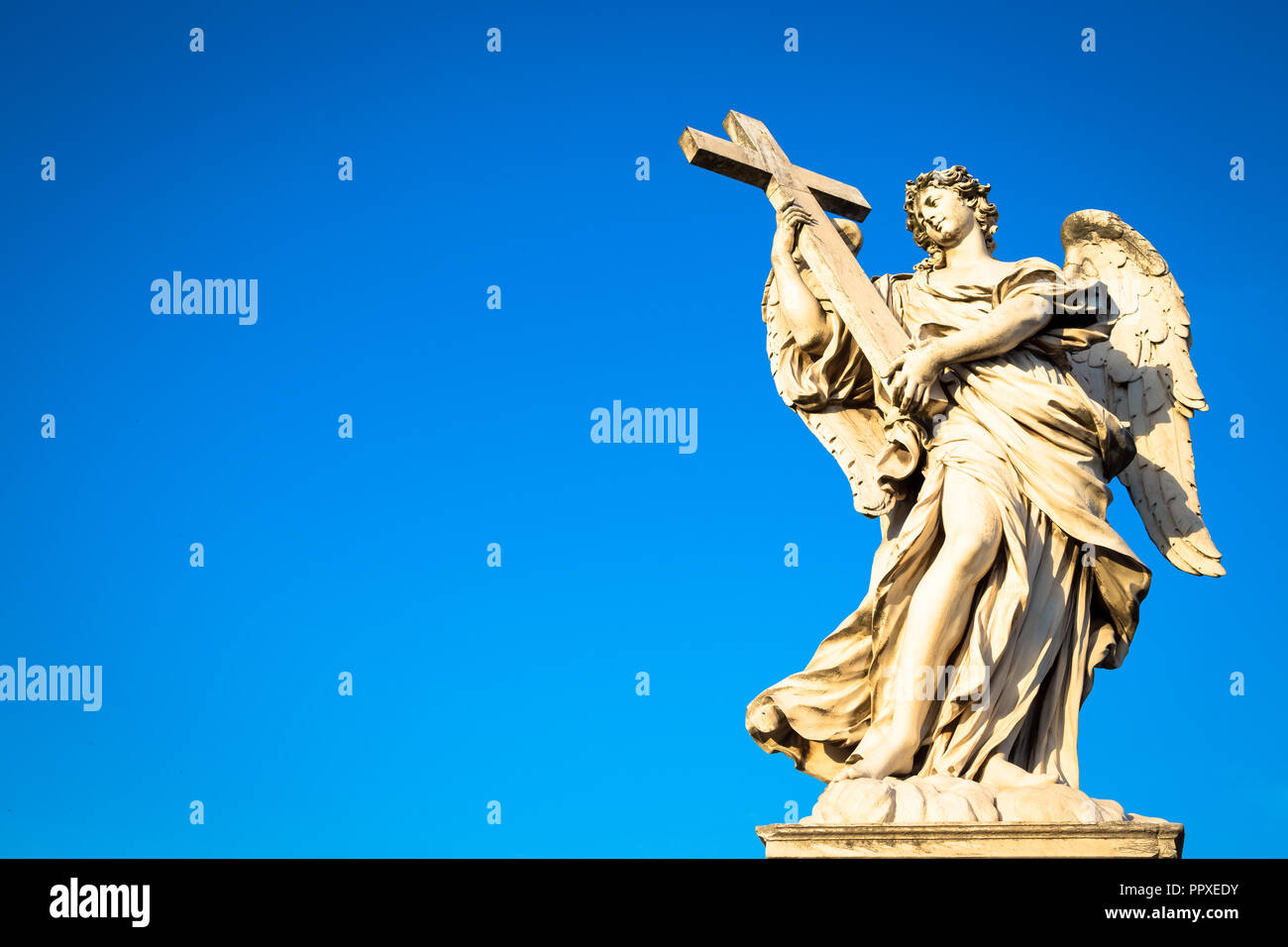 Blue gothic angel statue praying hi-res stock photography and images ...
