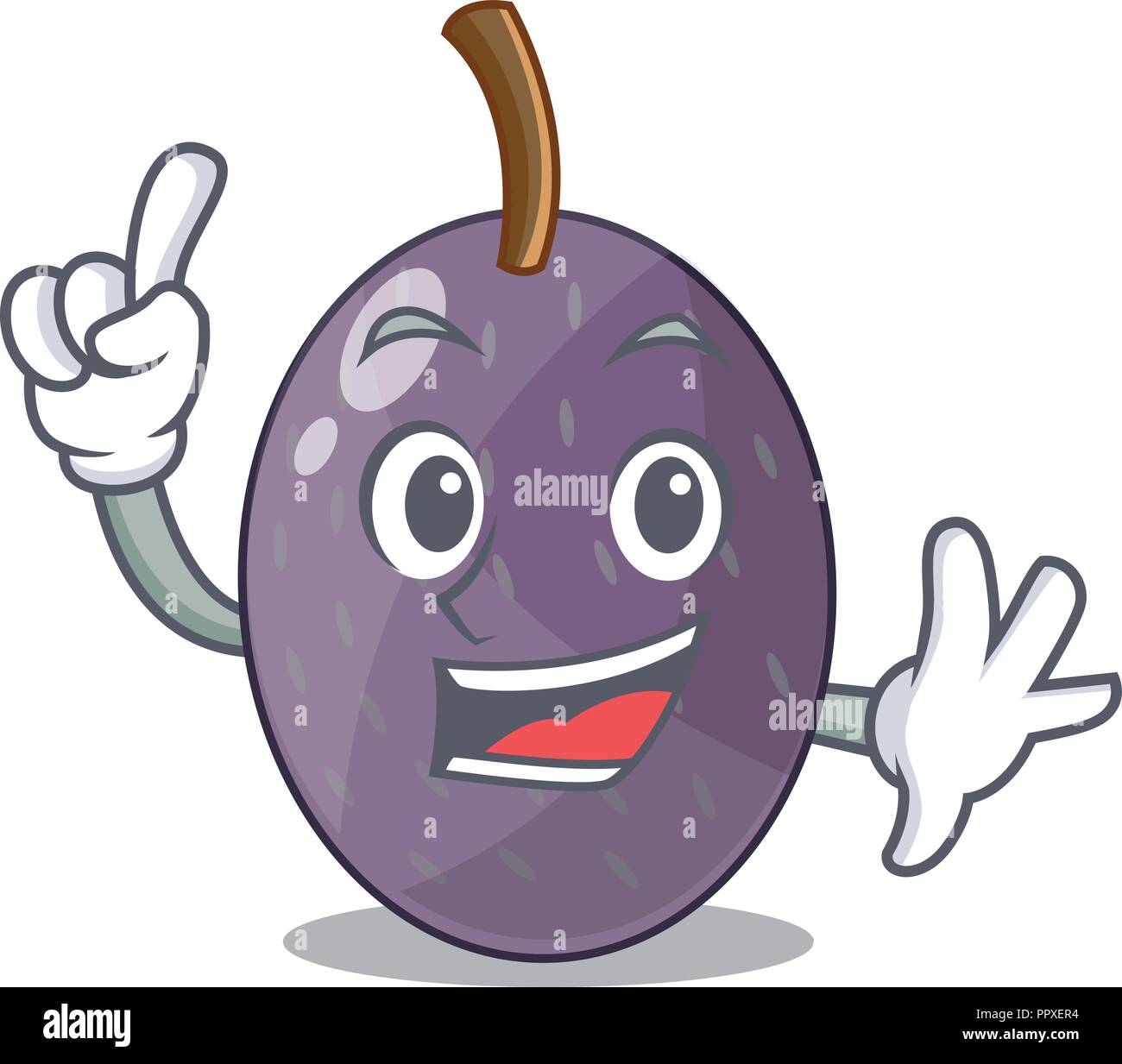 Finger velvet tamarind fruit isolated on mascot Stock Vector Image ...